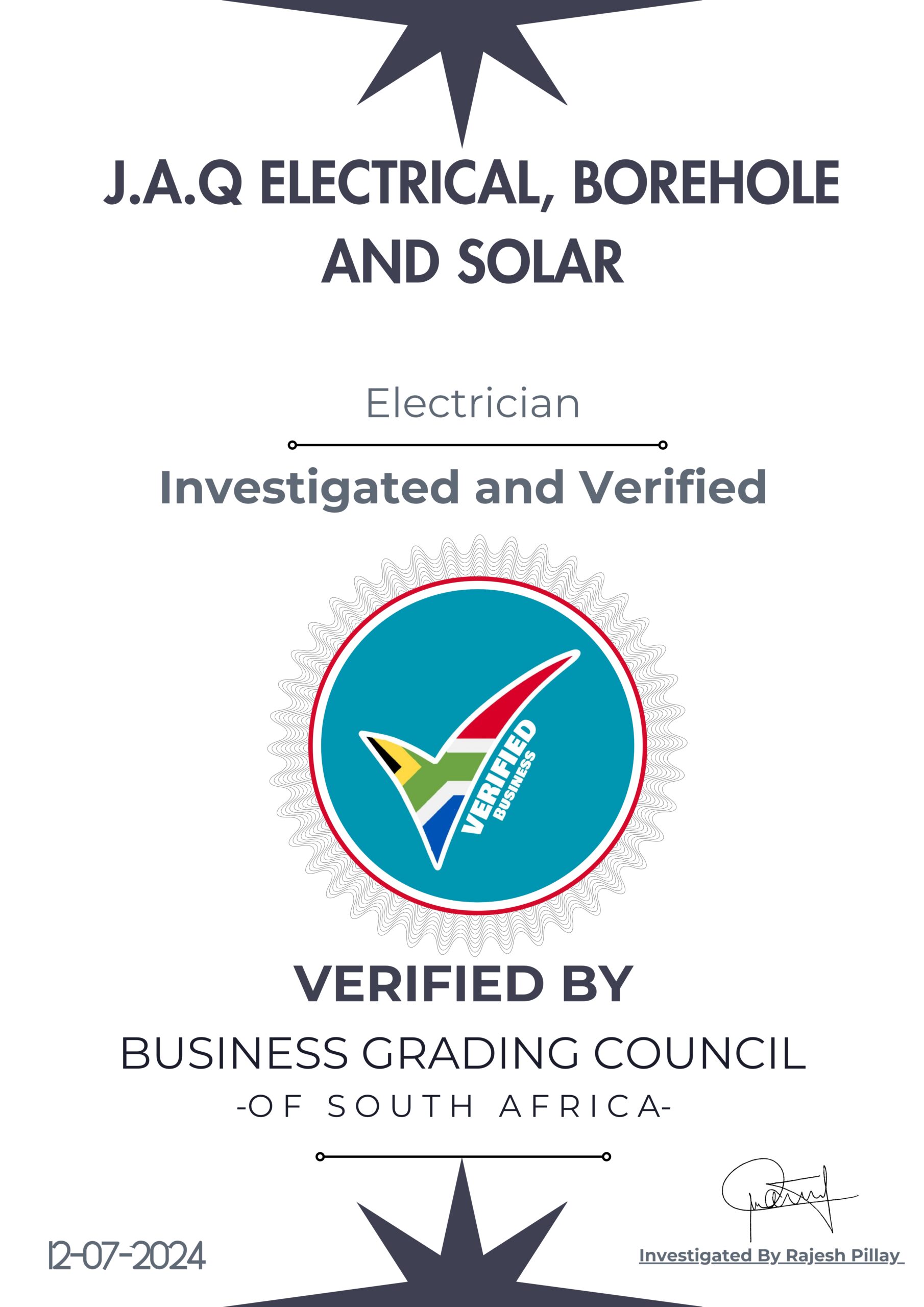 Contact Us – J.A.Q Electrical